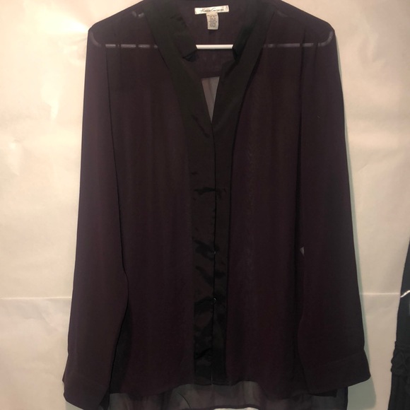 Kenneth Cole | Tops | Vintage Kenneth Cole Semi Sheer Blouse Xl | Poshmark